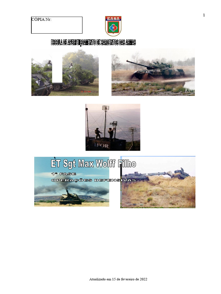 Cópia de Caderno - ET SGT Max Wolf Filho ALUNOS - Def - 17 Fev 22 | PDF | Artilharia | Exército ...