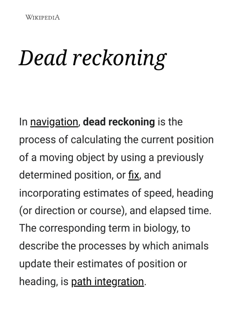 Dead Reckoning | PDF | Navigation | Metrology