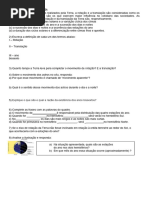 Atividade Adaptada Atmosfera Da Terra Ciencias | PDF | Atmosfera | Terra