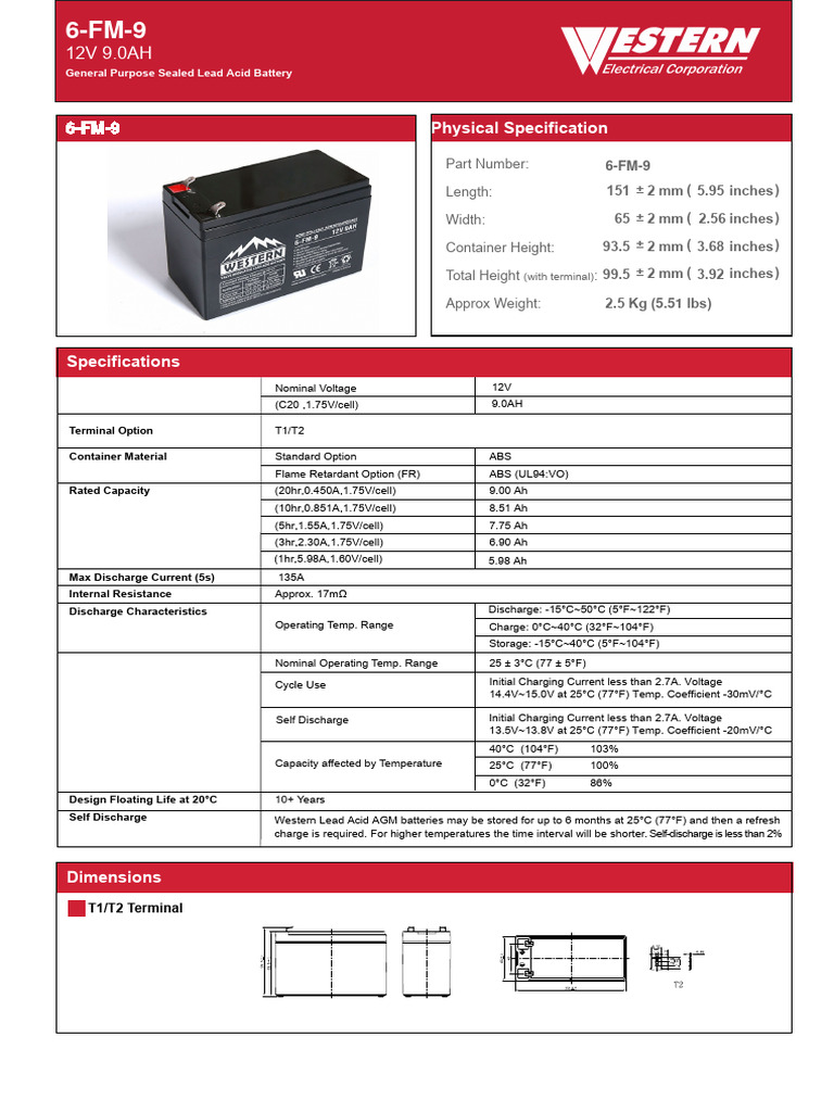6 FM 9 | PDF | Rechargeable Battery | Battery (Electricity)