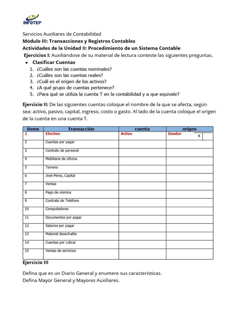 Actividad del Módulo III Unidad II (1) | PDF