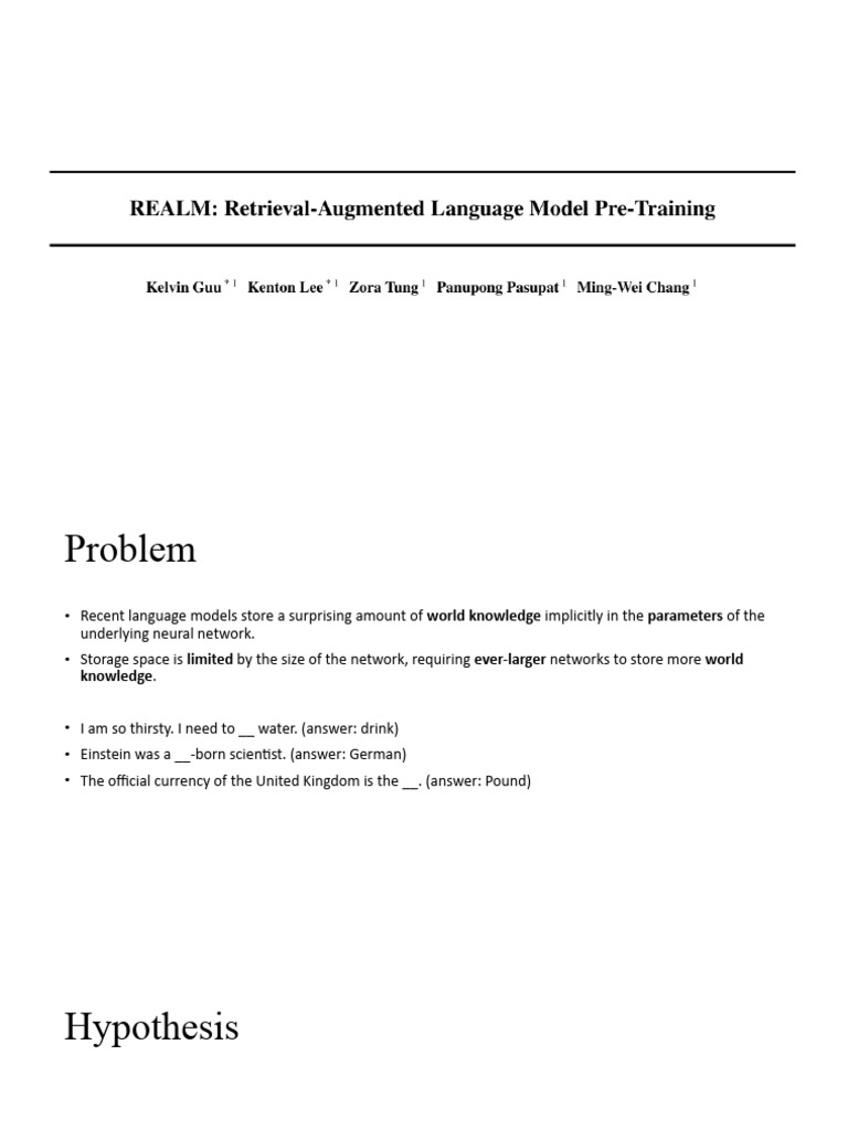 REALM Slides | PDF | Machine Learning | Computing