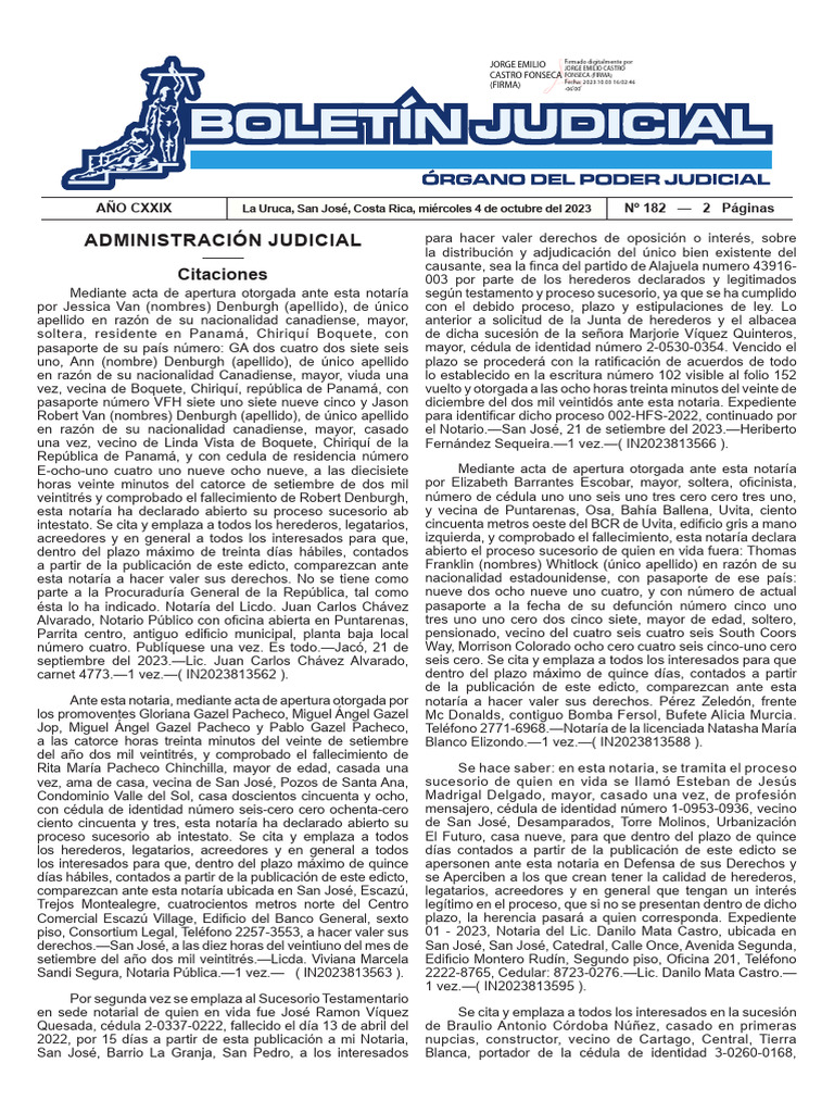 Bol 04 10 2023 | PDF | Justicia | Crimen y violencia