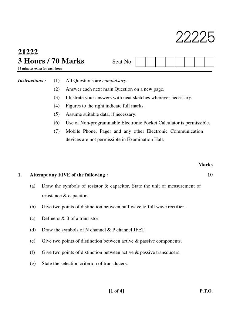2022 Summer Question Paper (Msbte Study Resources) | PDF | Rectifier | Field Effect Transistor