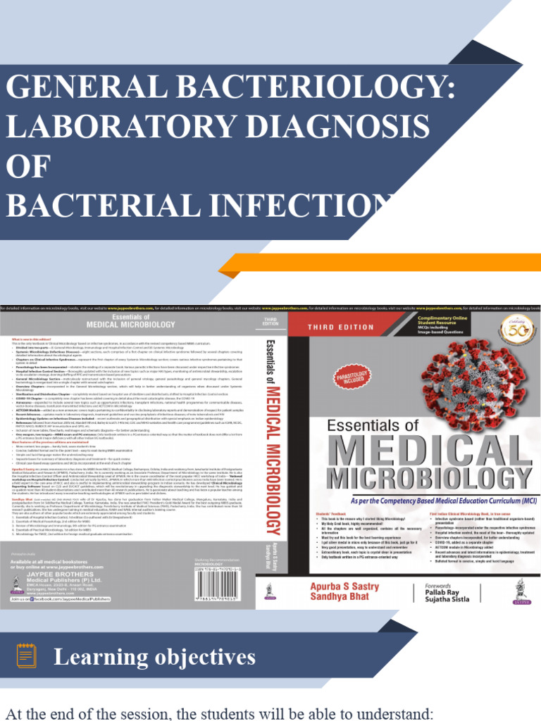 Chapter 3.3-Lab Diagnosis of Bacterial Infection | PDF | Infection ...