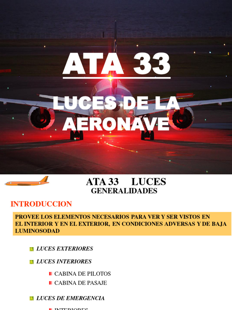 Ata 33 Luces Completado | PDF | Encendiendo | Avión