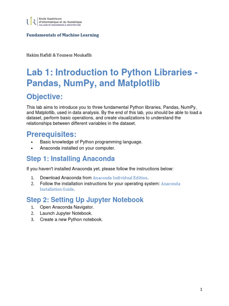 FML Lab 1 | PDF | Scatter Plot | Computing