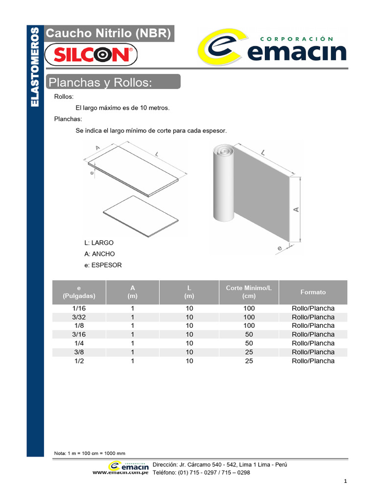 FICHA TECNICA EMPAQUETADURA DE JEBE Y LONA | PDF
