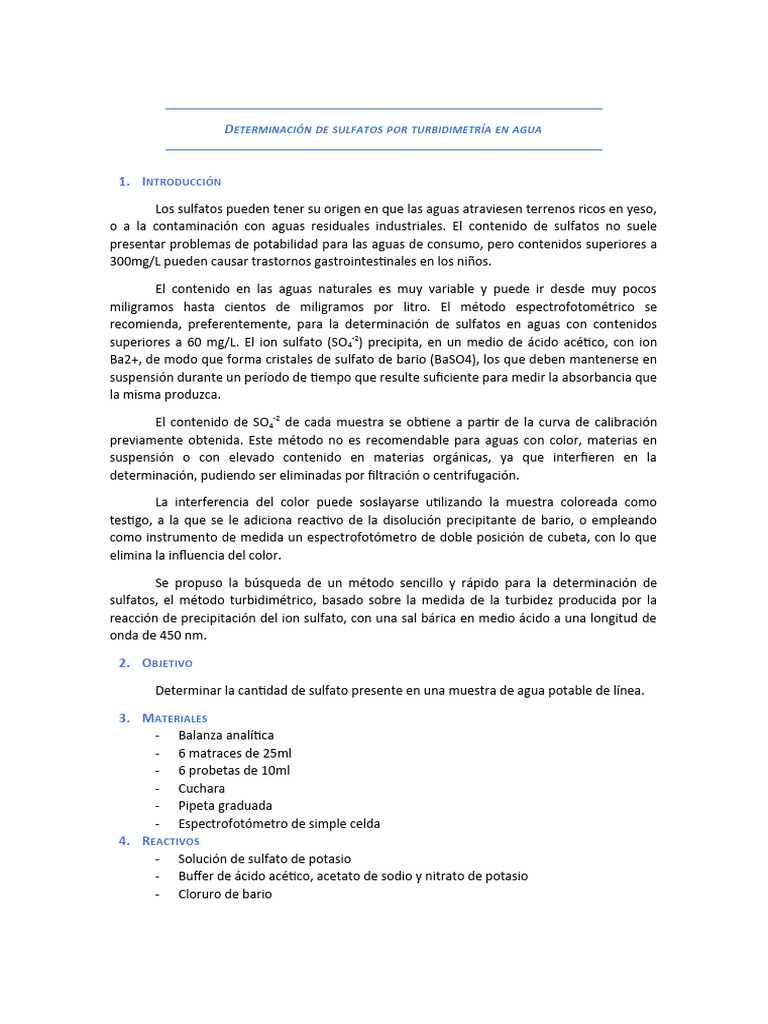 Informe Turbidimetria, PH y Conductividad - Grupo 3 | PDF | Ph | Fluoruro