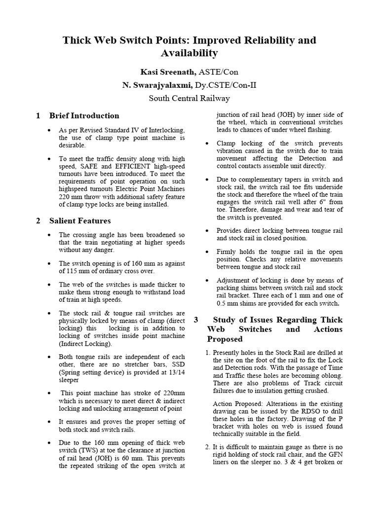 Tws by Iriset | PDF | Rail Transport | Transport