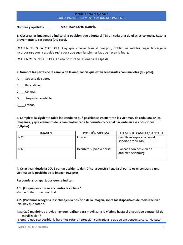 Pacin Garcia Mari Paz Tarea Etp04 | PDF | Ambulancia
