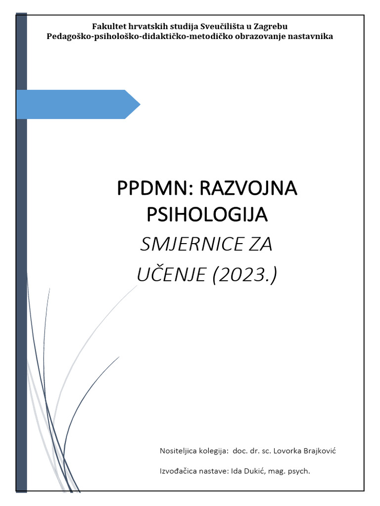 Razvojna Psihologija - Skripta - 2023 | PDF