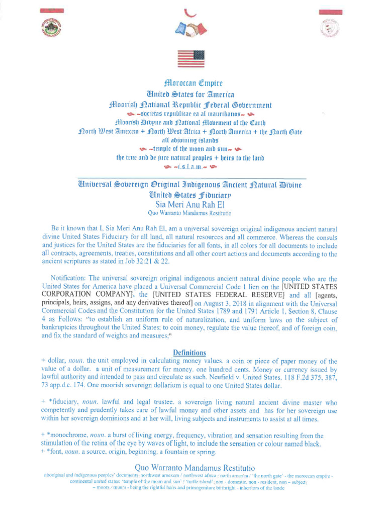 Universal Sovereign Original Indigenous Ancient Natural Divine United ...