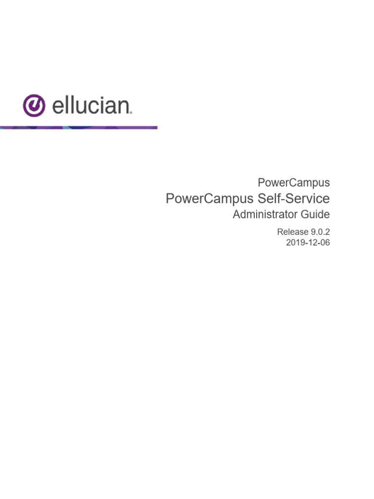 PowerCampus Self-Service Admin Guide | PDF | Credit Card | World Wide Web