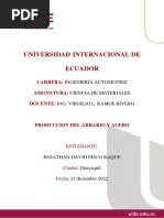 Producción de Arrabio en Ingeniería Metalúrgica | PDF | Arrabio | Hierro