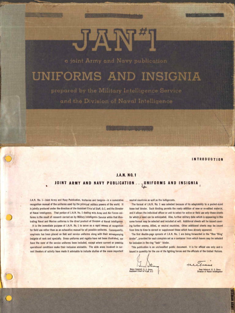 JAN 1 Uniforms and Insignia | PDF | Military Science | Military