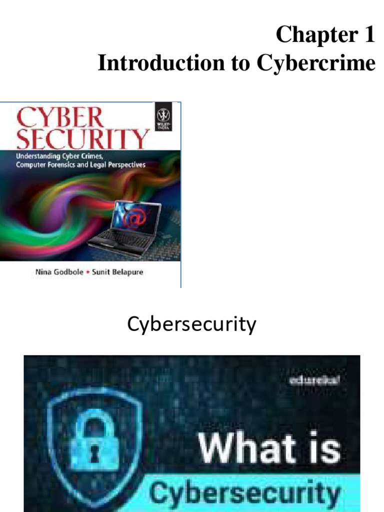 Chapter1cybersecurity PDF | PDF | Cybercrime | Security
