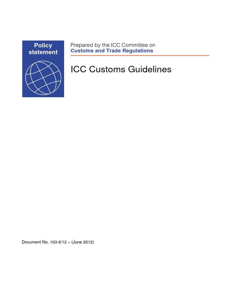 ICC Customs Guidelines | PDF | Customs | Economies