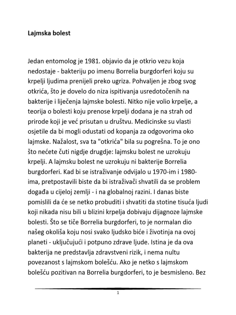 Lajmska Bolest | PDF
