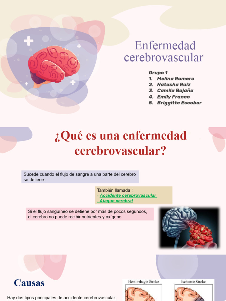Grupo 1 Enfermedad Cerebrovascular Pdf Carrera Isquemia