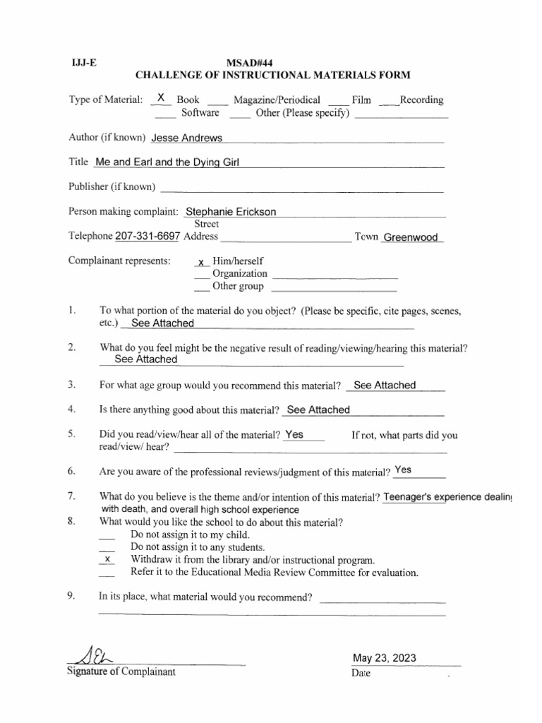 MSAD 44 Book Challenge | PDF