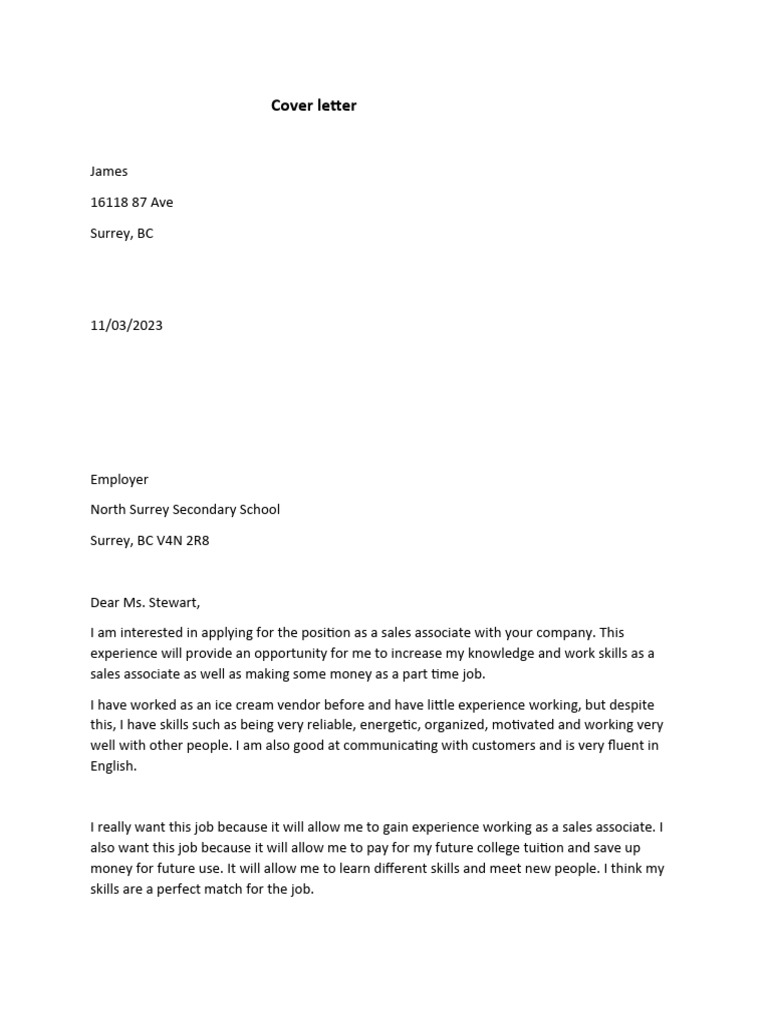 Cover Letter | PDF | Business | Self-Improvement