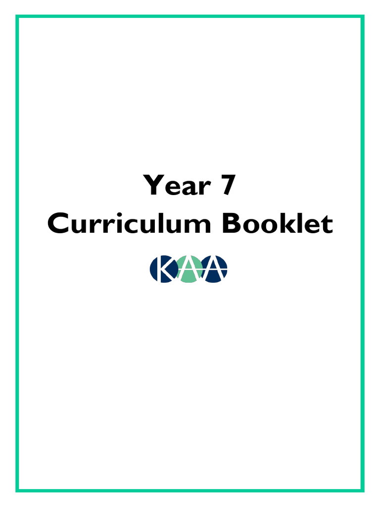 Y7 Curriculum Booklet | PDF | Language Education | Textiles