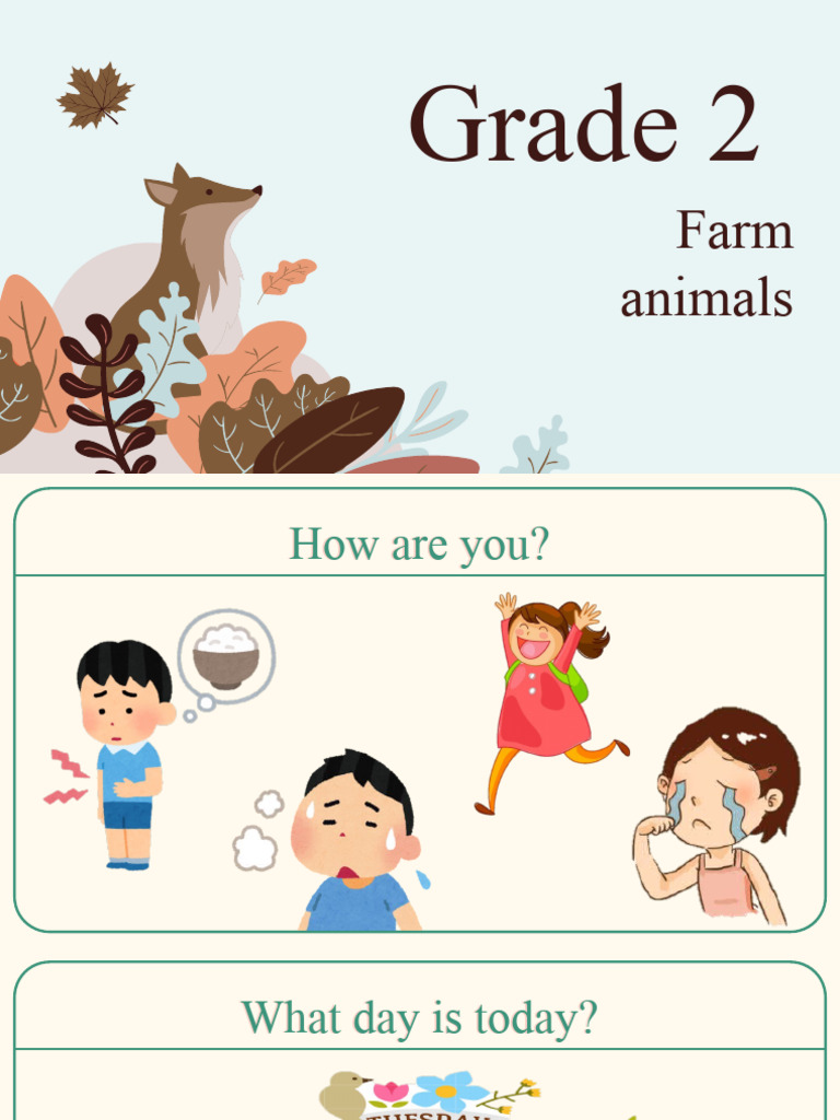 Grade 2 Farm Animals Lesson | PDF | Planets | Planets In Astrology