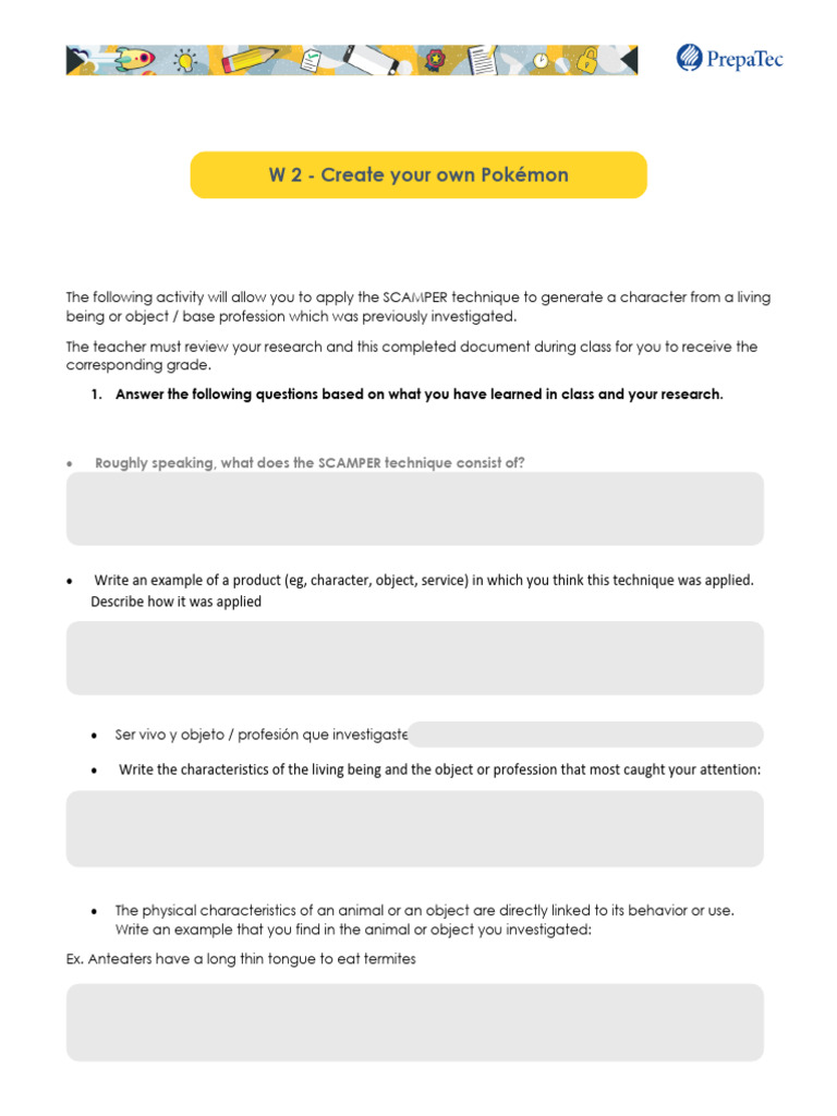 Create a Pokémon Using SCAMPER | PDF