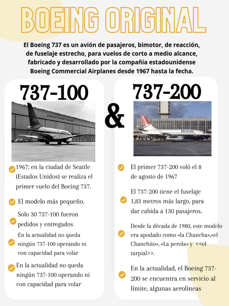 Características del Boeing 737-100 y 737-200 | PDF | Negocios