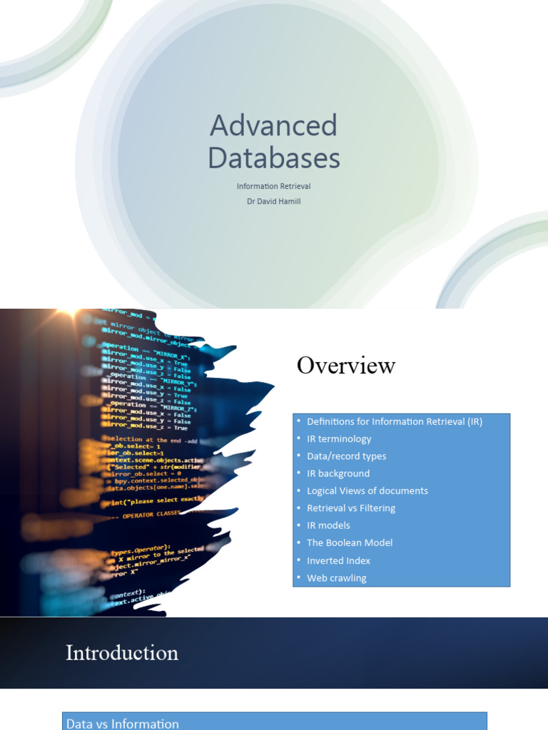 Information Retrieval Detailed Lecture Nov 2023 | PDF | Search Engine Indexing | Information ...