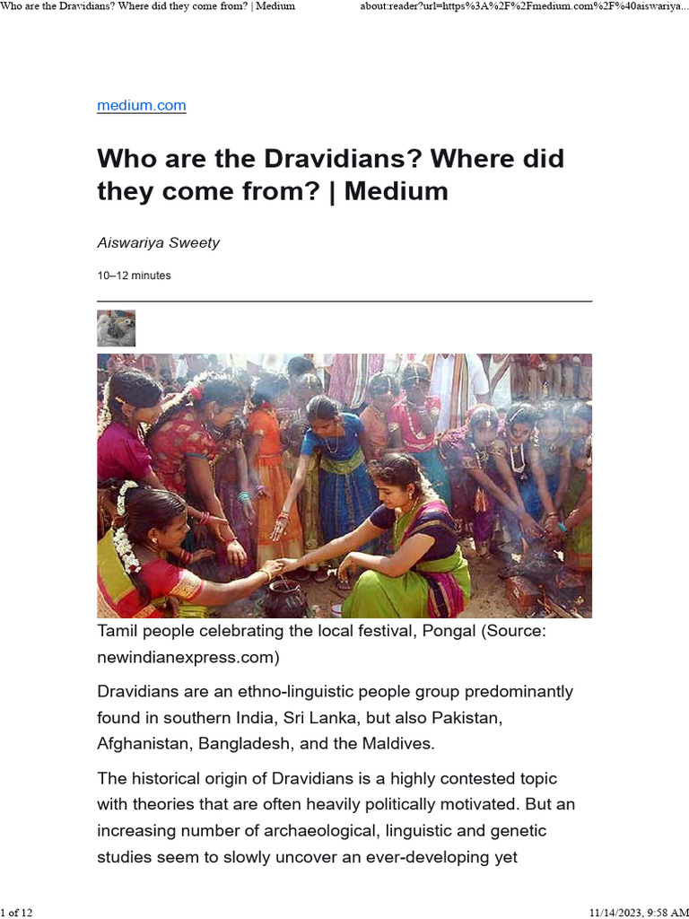 Who Were Dravidians | PDF | Ethnic Groups | Ethnicity