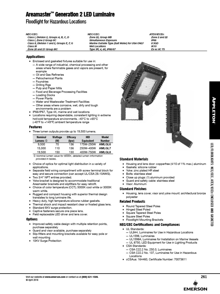Appleton Electric Amlgl7cg6bu | PDF | Physical Sciences | Electrical ...