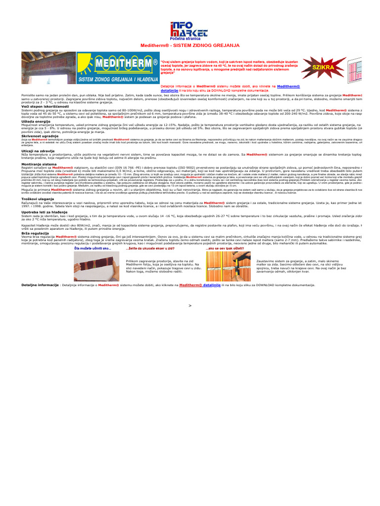 Zidno Grejanje I Hladjenje | PDF