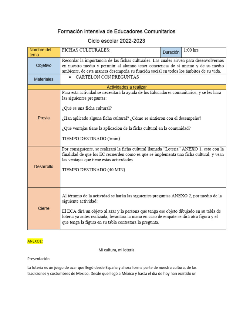 Guion de Ficha Cultural | PDF | México