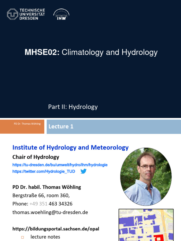 HSE Hydrology L1 | PDF | Hydrology | Water Cycle
