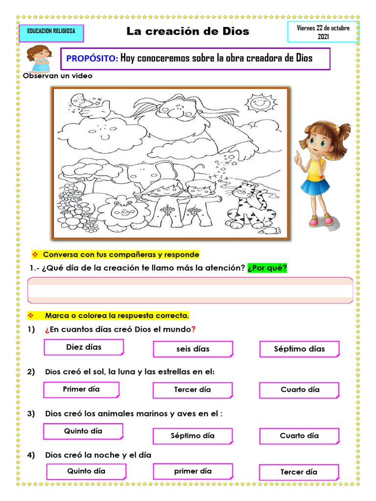 La Creación de Dios para Niños | PDF | Dios