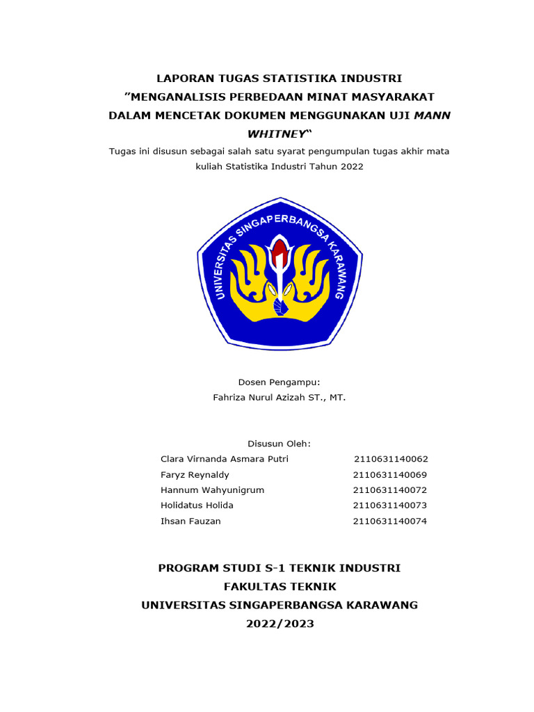 Contoh - Laporan Statistika Full Paper | PDF