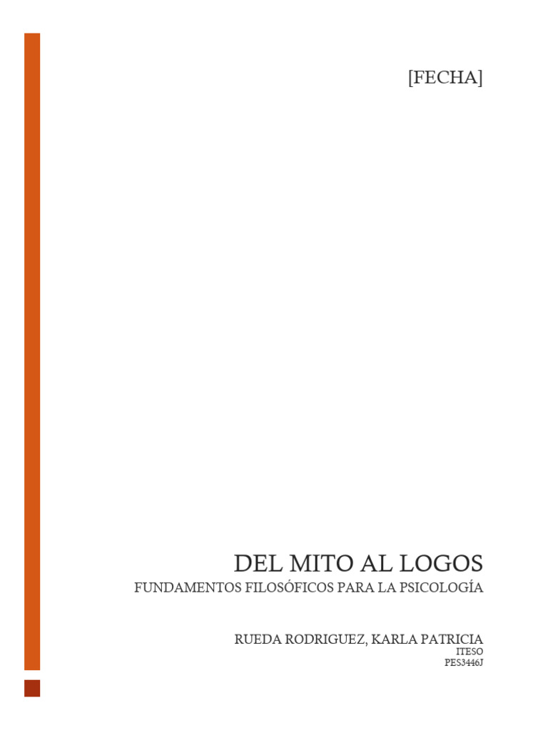 Mitos y Logos: Orígenes de la Filosofía | PDF | Filosofía griega ...