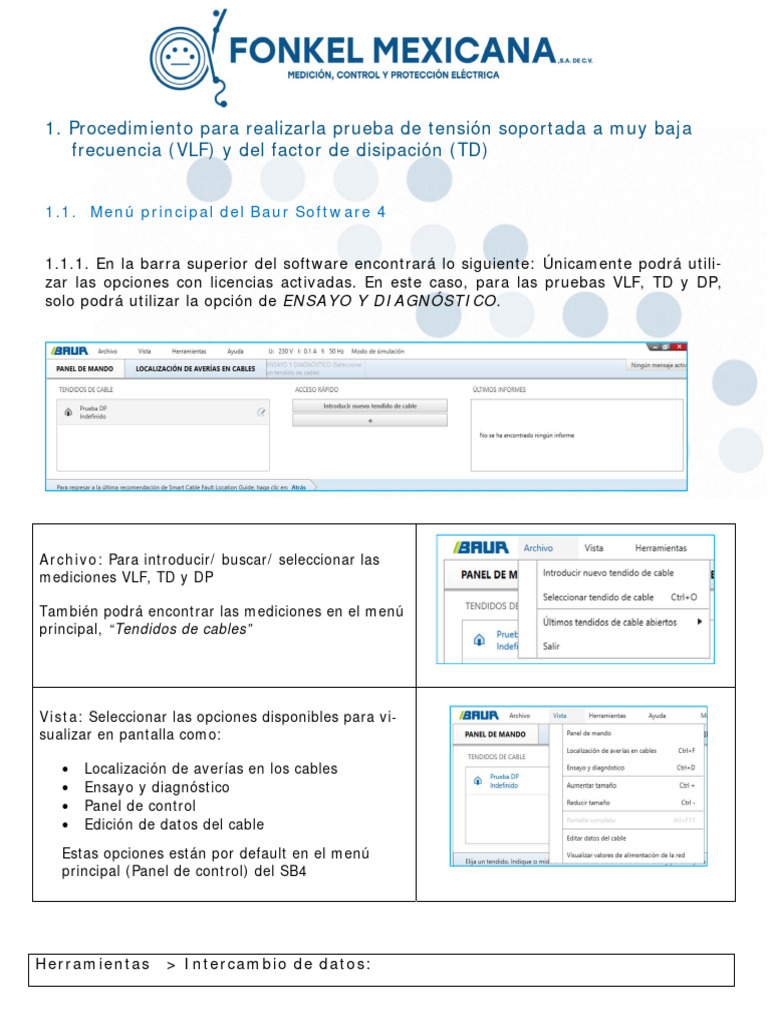 Procedimientos de Pruebas VLF y TD | PDF | Medición | Calibración