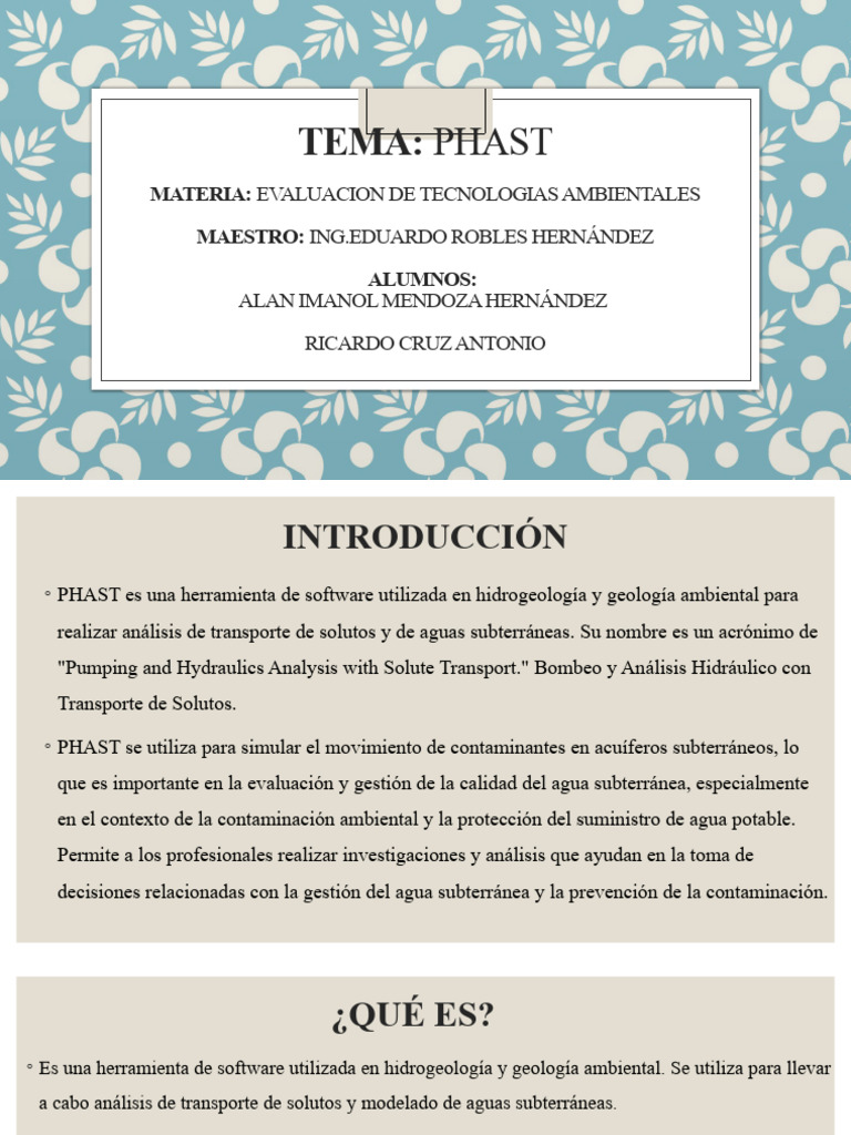 Phast | PDF | Agua subterránea | Agua