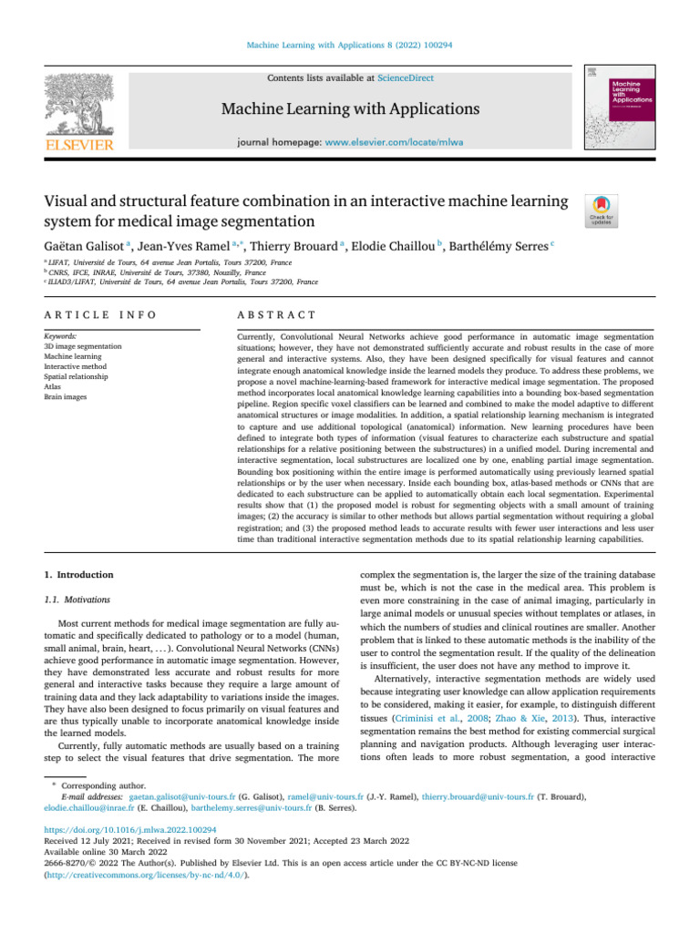 Medical Image Segmentation Pdf Image Segmentation Applied Mathematics