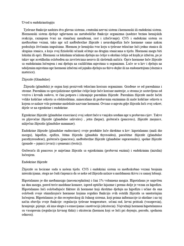 Anatomija Endokrina Uvod | PDF