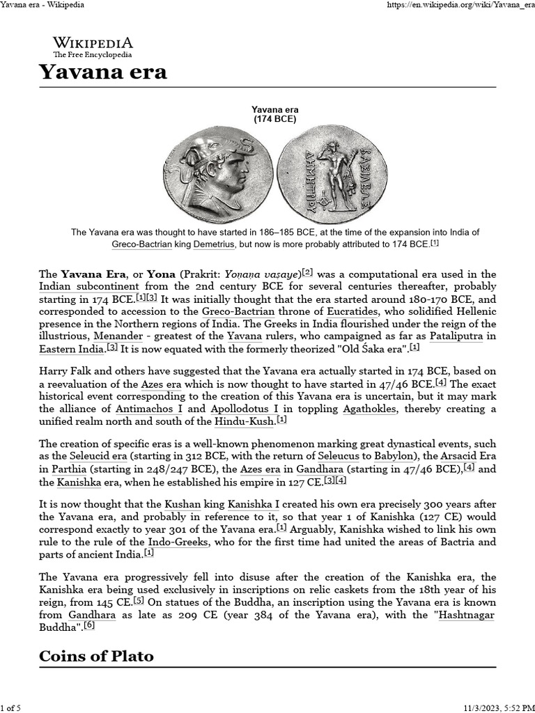 Yavana Era | PDF | Ancient Asia | Ancient History