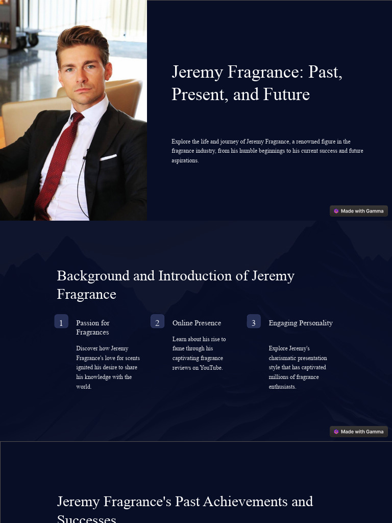 Jeremy Fragrance: Journey & Impact | PDF | Perfume | Human Communication