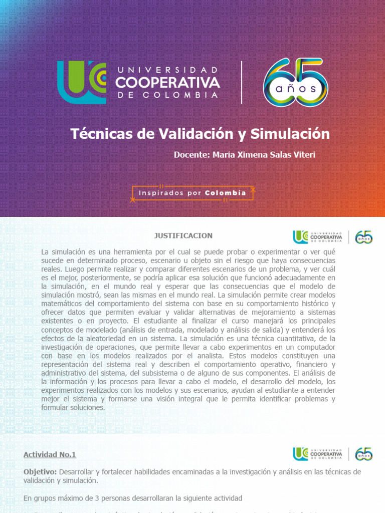 Material Tecnicas - de - Validacion - y - Simulacion | PDF | Simulación | Calidad (comercial)