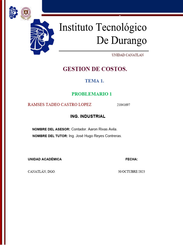 Problemario Tema 1 (1) 2222222222 | PDF | Contabilidad | Estado de resultados