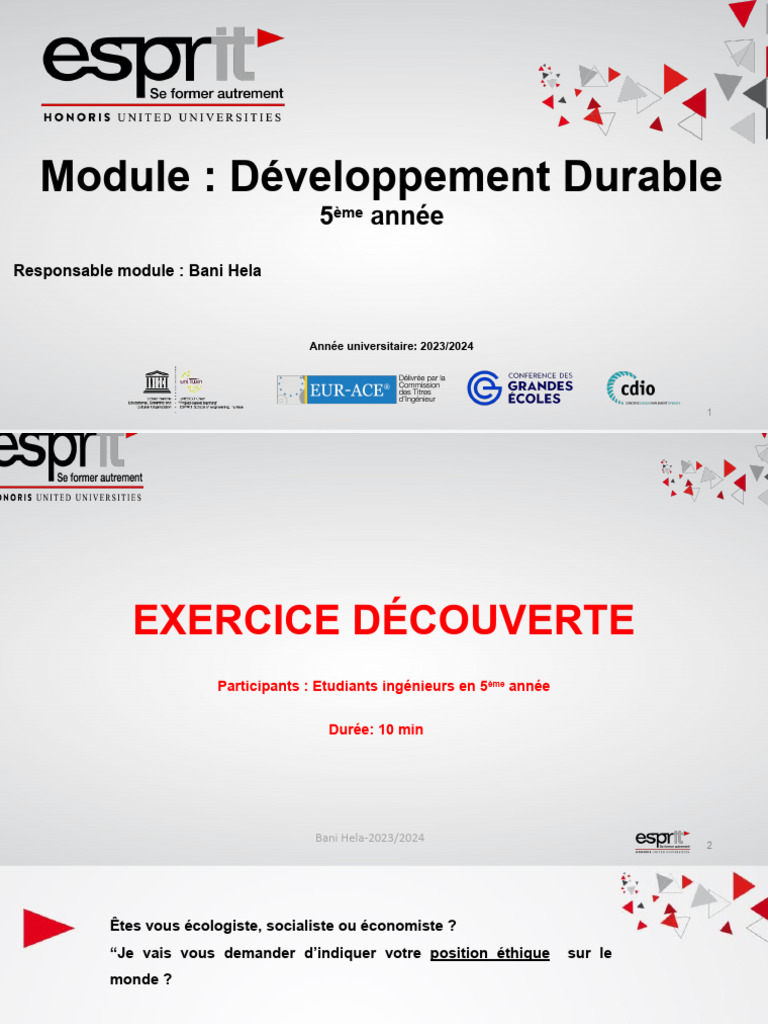 Chapitre I Le Développement Durable Définition, genèse, principaux ...