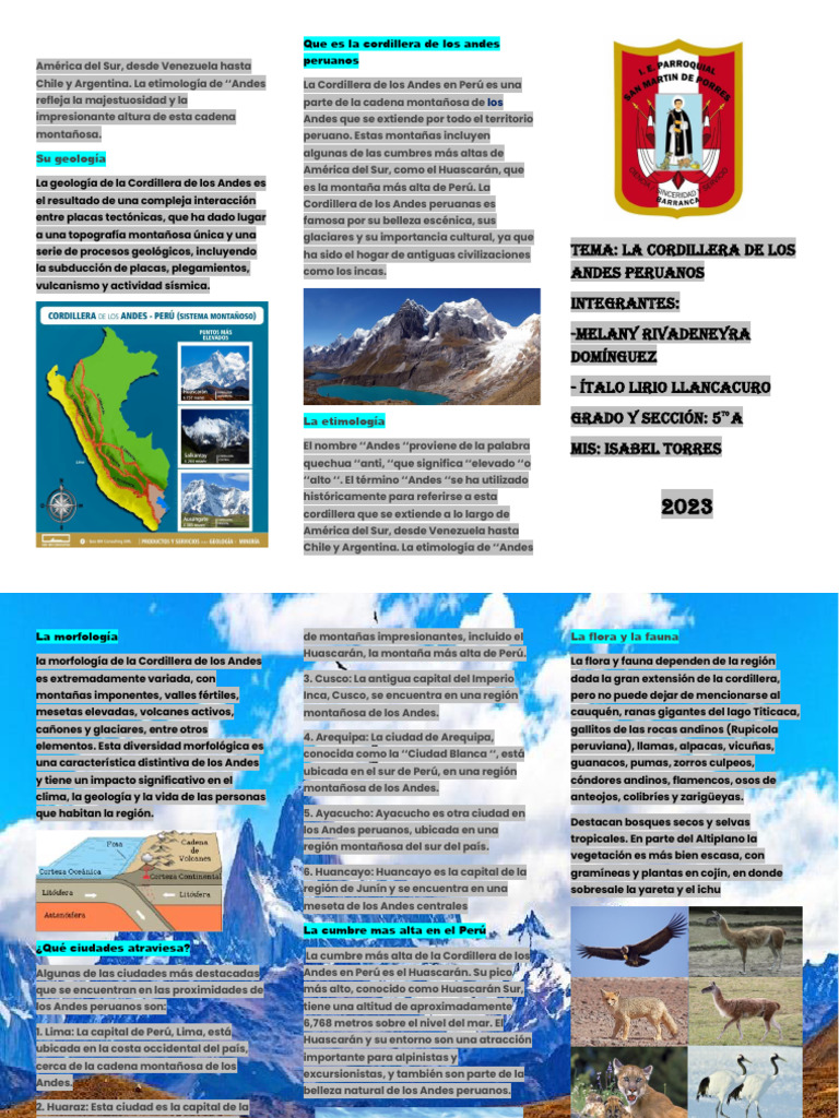 América Del Sur | Descargar gratis PDF | Andes | Perú