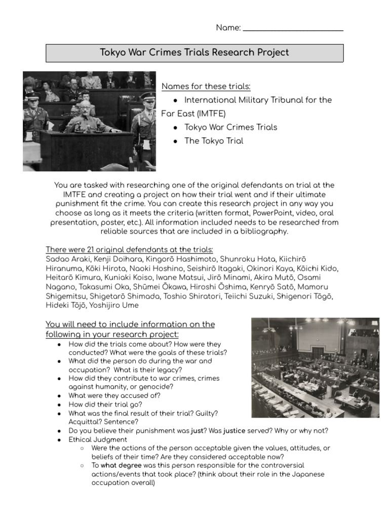Tokyo War Crimes Trials Project | Download Free PDF | Empire Of Japan ...